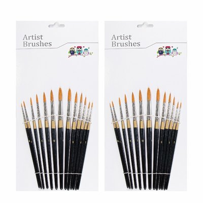 Flat Nylon Watercolor Brushes