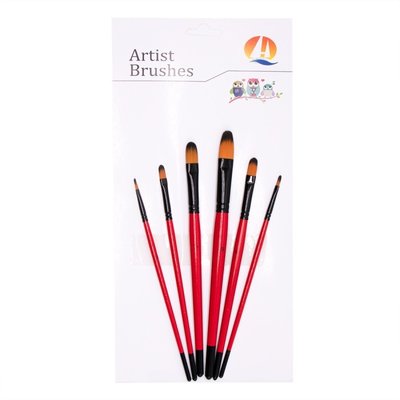 Oval Head Aluminum Ferrule Paint Brushes Kit