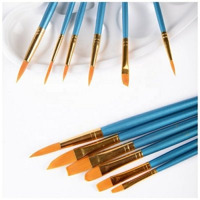 12 Size ASTM D'4236 2 Inch Artist Brush Set