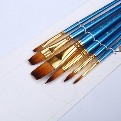 Children Student 6pcs Artist Acrylic Paint Brushes