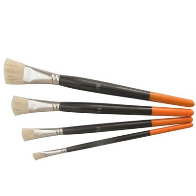 Flat Head Bristle Hair OEM Acrylic Paint Brush Set