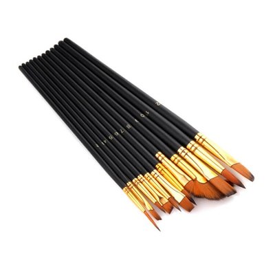 #12 Artist Acrylic Paint Brushes