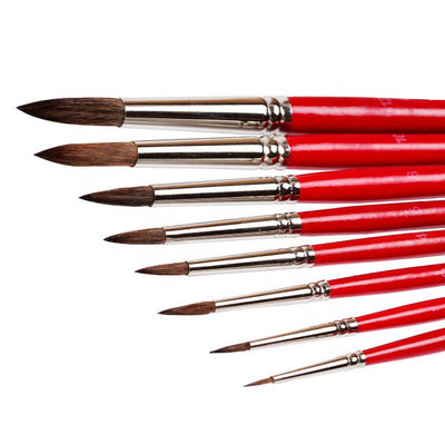 #12 Natural Hair Paint Brushes