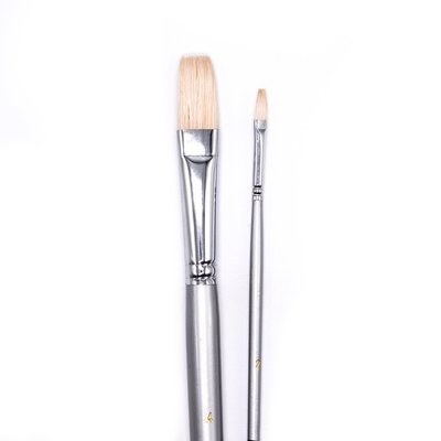 Flat Tip Bristle 2 Inch Brush For Oil Painting