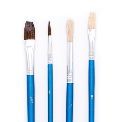 Aluminum Ferrule Pony Hair Paint Brush