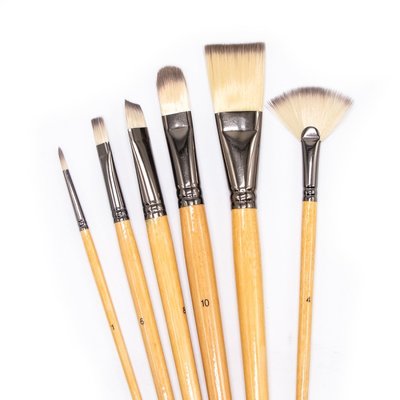 Mixed Tip Copper Ferrule Artist Oil Paint Brushes