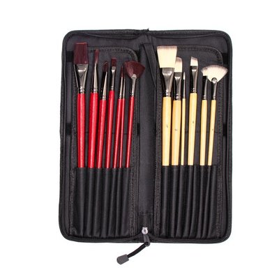 Mixed Tip Copper Ferrule Artist Oil Paint Brushes
