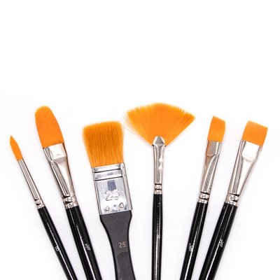 Golden Nylon Hair Copper Ferrule Art Watercolor Brush Pen