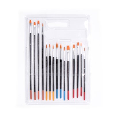 Mixed Tip Aluminum Ferrule Art Brushes For Acrylic Painting