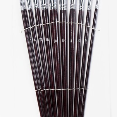 Nickel Clad Copper Ferrule Nylon Hair Art Paint Brush Set