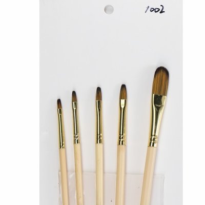 205mm Transparent Brown Nylon double colors Artist Paint Brushes Set