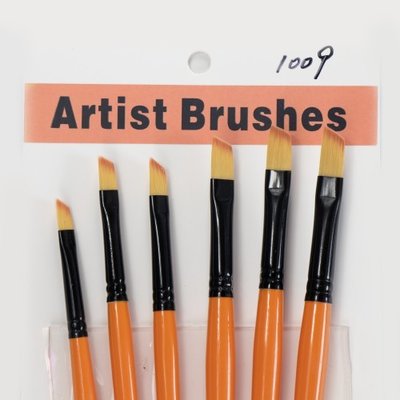 140mm Wooden Handle Angular Copper Ferrule Artist Paint Brush Set