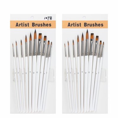 140mm Professional Nylon Hair 10pcs Artist Paint Brushes Set
