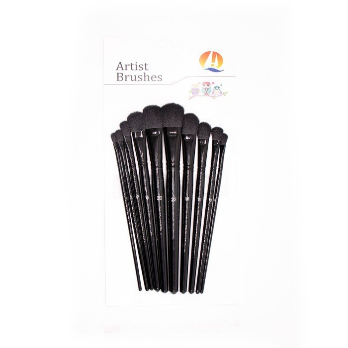Goat Hair Aluminum Ferrule #12 Artist Paint Brushes Set