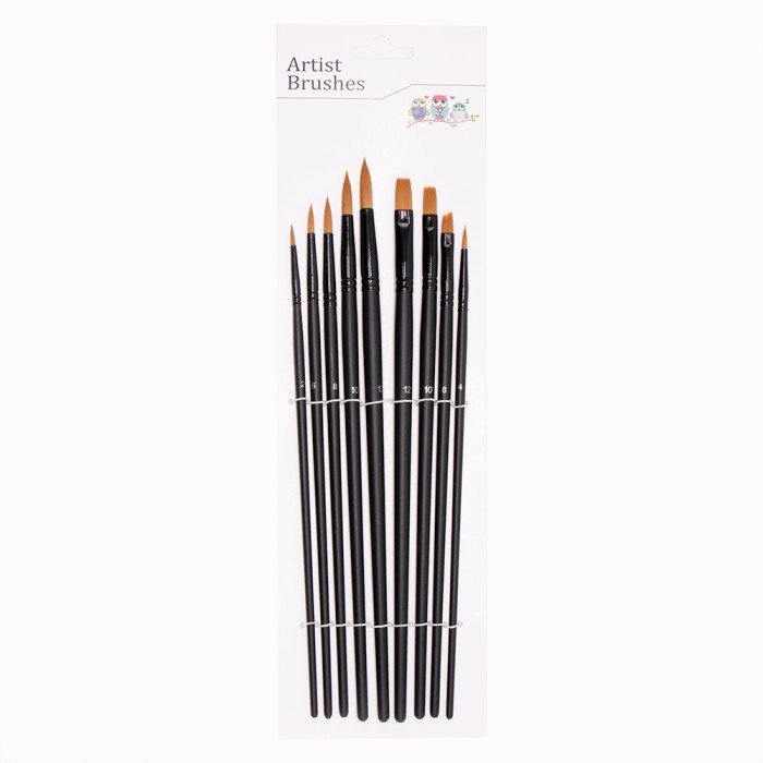 Matte Black Aluminum Ferrule Artist Oil Paint Brushes