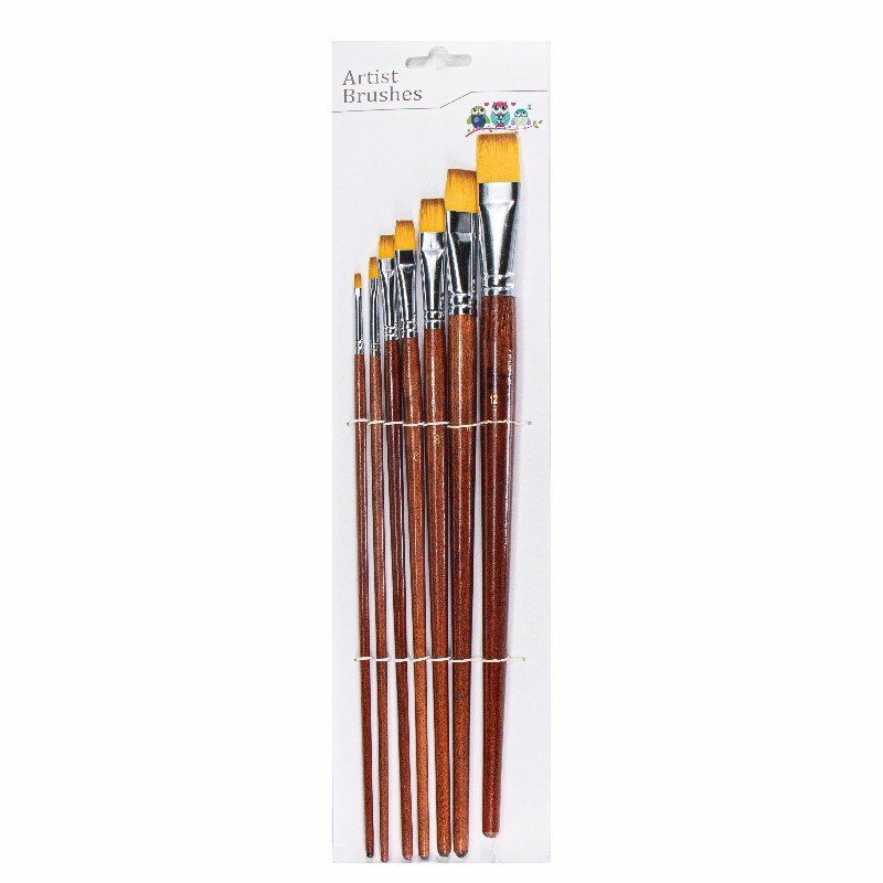 2 Colors Gouache Childrens Paint Brushes