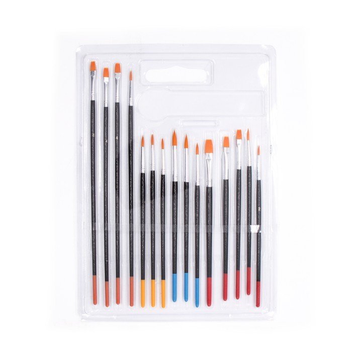 Mixed Tip Aluminum Ferrule Art Brushes For Acrylic Painting