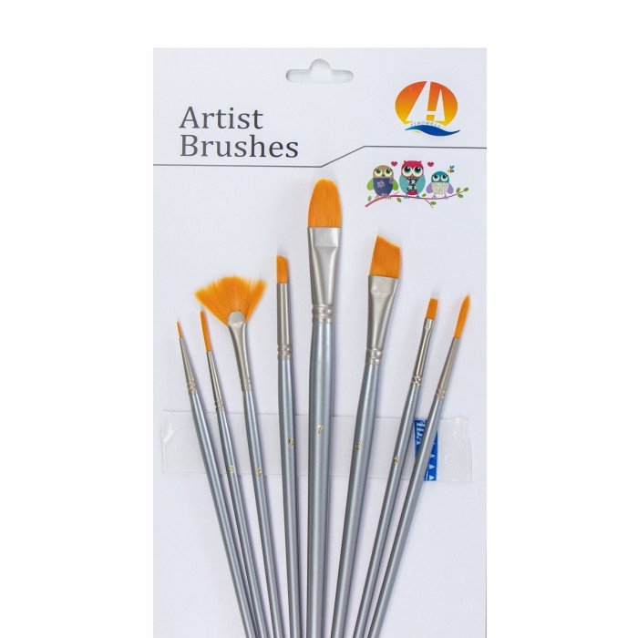 Nylon Copper Tube Nickel Plated Pearl Artist Paint Brushes Set
