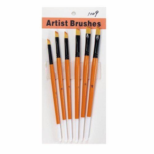 140mm Wooden Handle Angular Copper Ferrule Artist Paint Brush Set