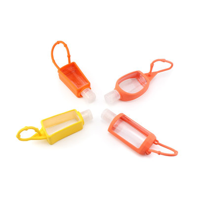 1oz empty clear Hand Sanitizer Bottle with Silicone Bottle Holder supplier