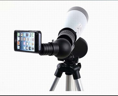Aluminium 45X  70MM Spotting Scope Phone Mount For Newspaper Man