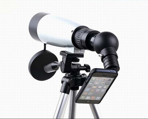 Aluminium 45X  70MM Spotting Scope Phone Mount For Newspaper Man