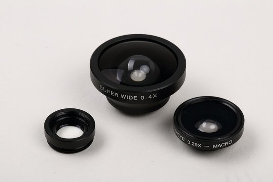 Mini 0.4x 3 In 1 Camera Phone Lens Kit , Smartphone  Accessories