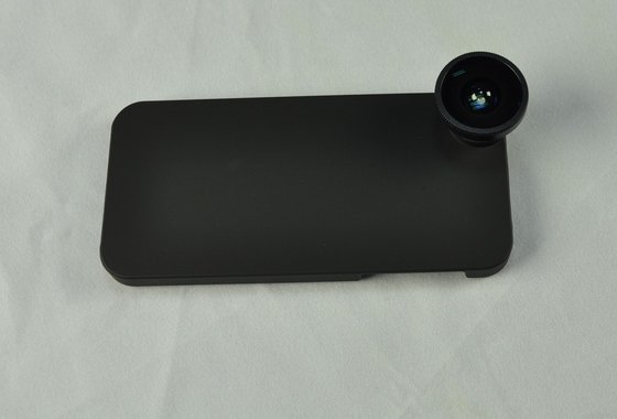 180 Degree And Clip Fish Eye Camera Lens Kit  For Smartphones Black