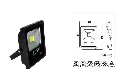 20w Classical Outdoor Led Floodlight  Aluminum Pc Waterproof supplier