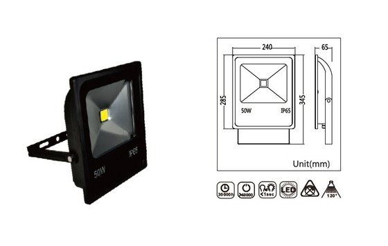 50w Ip65 High Power Led Flood Lights Outdoor / Led Exterior Flood Lights supplier