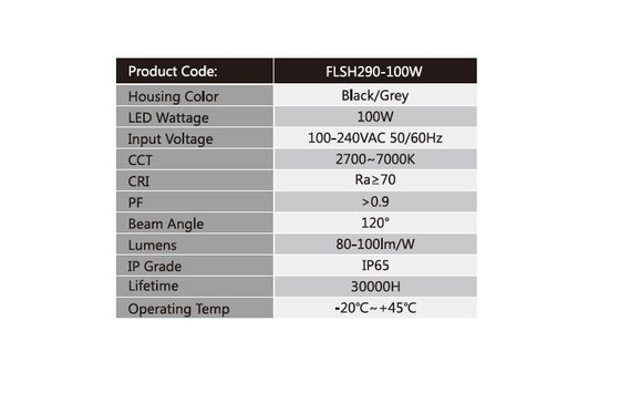 100w Ip65 Integrated Super Bright Outdoor Led Flood Lights 120°  Beam Angle supplier