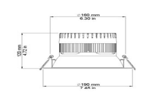 25W 6 inch 1900lm Recessed LED Downlight with CE / TUV , AC100-240V supplier