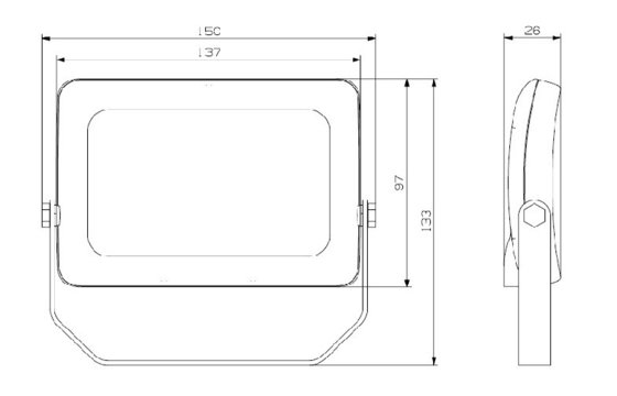 26mm Outdoor LED Floodlight AC180 - 265V Die / Aluminum Casing supplier