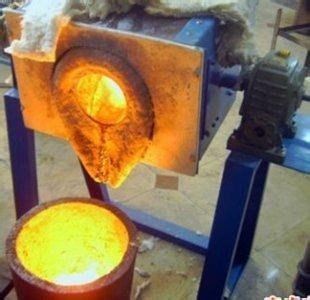 Induction melting machine for copper scrap melting