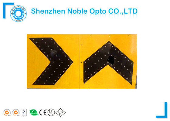 Custom solar yellow traffic sign arrow waterproof 10W / 12v 11Ah / 12v