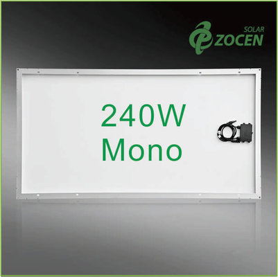 CHUBB Insured 240W Monocrystalline Solar PV Panels , Silver Aluminum Frame