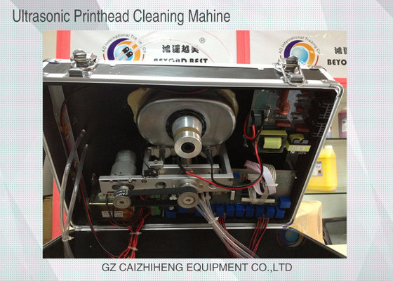 Flush Liquid Ultrasonic Printhead Cleaning Machine , Black Heated Ultrasonic Cleaner