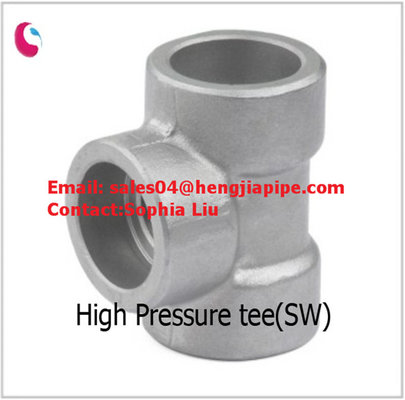 high pressure Socket weld & Threaded steel tee