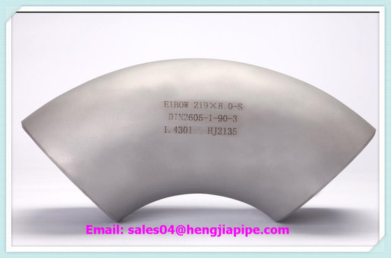 1.4301 stainless steel DIN 90deg pipe elbow