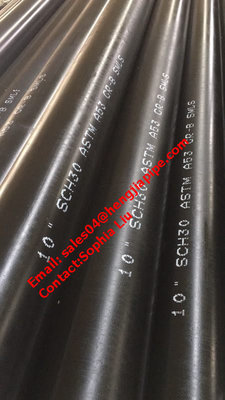 ASTM A53 Gr.B seamless pipes Bevel end SCH30 STD