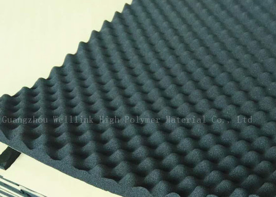 Black High Density Acoustic Foam Panels Egg Crate Soundproof Rubber Foam 20mm