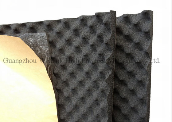 Black Egg Crate Acoustic Foam Panels 12mm Thickness Rubber Acoustic Sound Panels