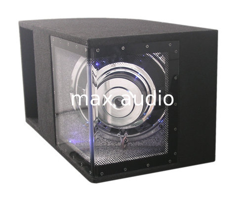 Single High Performance Car Audio Enclosure 10 Inch , Powered Subwoofer Box
