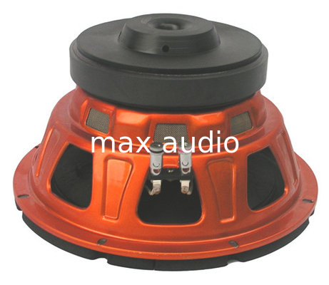 Orange Car Sound Speakers , Heavy - Duty Metal Frame Audio Car Speakers