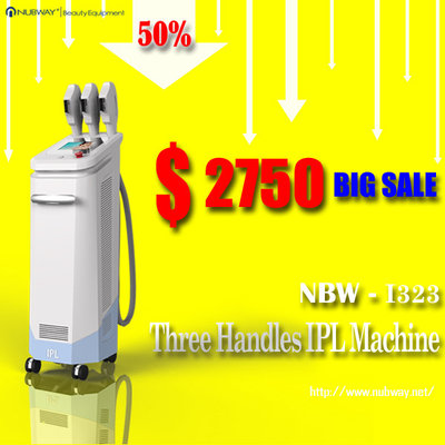 promotion three handle white ipl shr beauty hair removal machines for wrinkles, acne