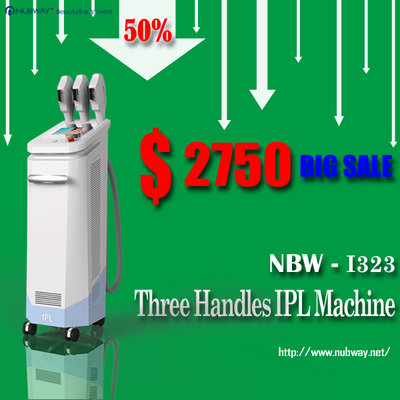50% discount three handles high power ipl hair removal beauty equipment for unwanted hair