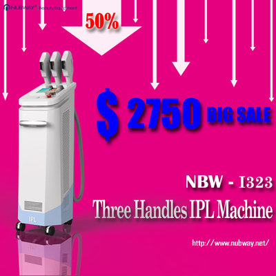 50% discount three handles high power ipl hair removal beauty equipment for unwanted hair
