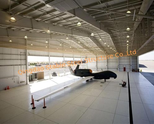 light prefabricated construction steel structure aircraft hangar design supplier
