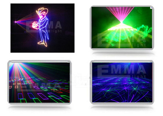 Stage Effect Equipment Dmx512 Animated Laser Light Show 2w , Lightweight