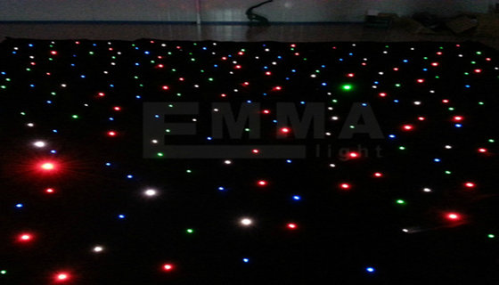 Black Starcloth LED Curtain RGBW Light  DJ Disco Star Cloth Wedding DMX
